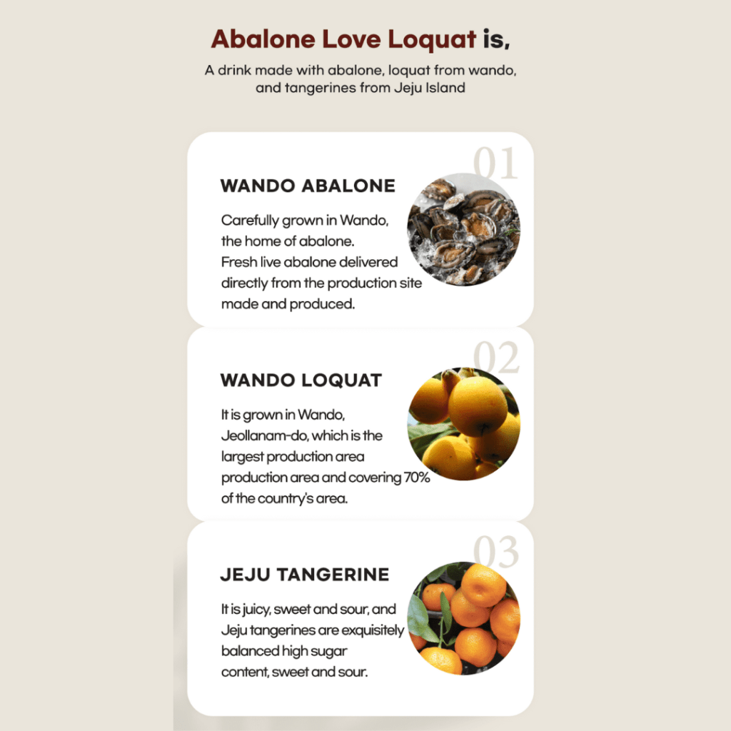 Abalone Love Loquat Drink (100ml) by Wando - 2 Box (10 Bottles/box ...
