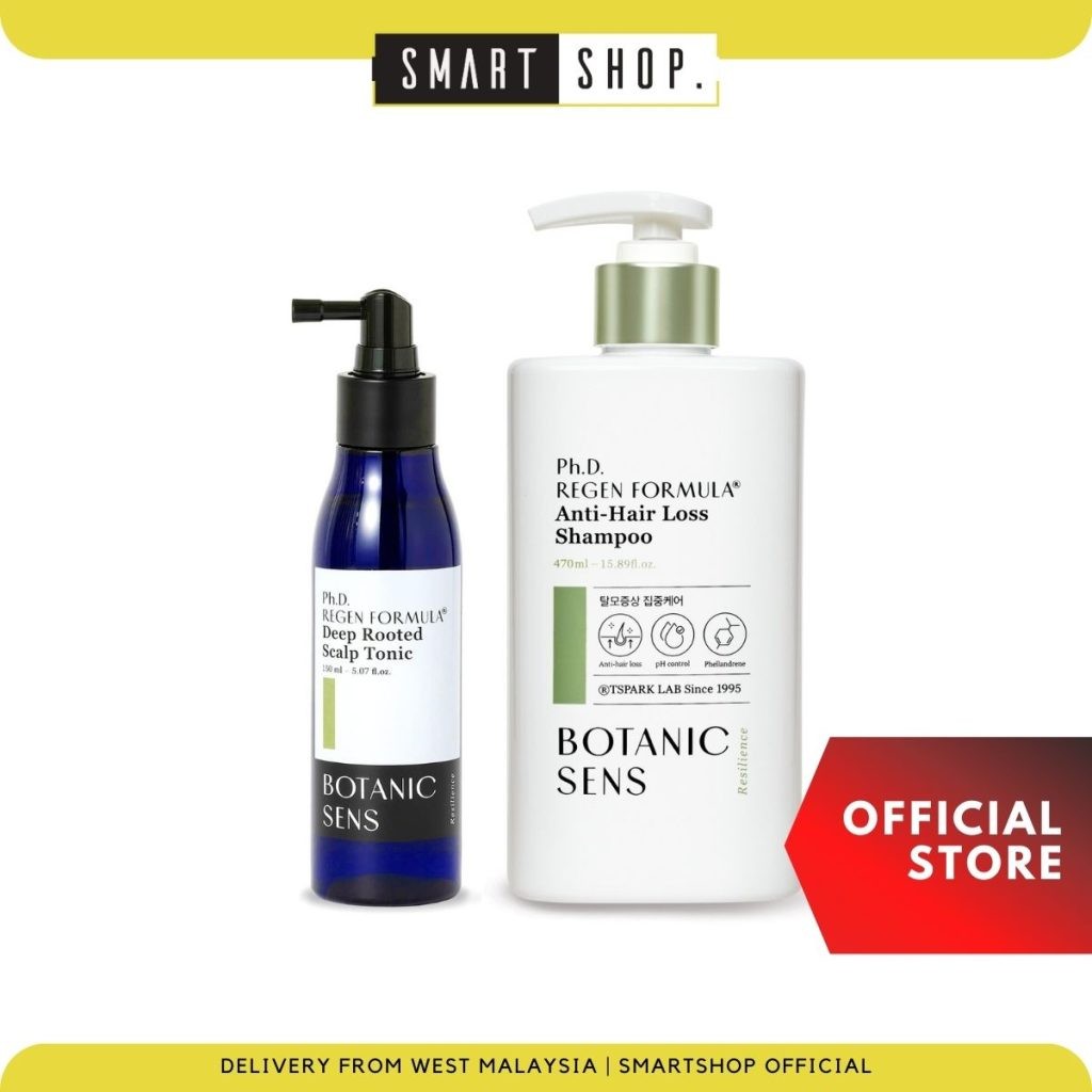 Botanicsens Ph.D. Regen Formula Anti-Hairloss Shampoo Set | SMARTSHOP
