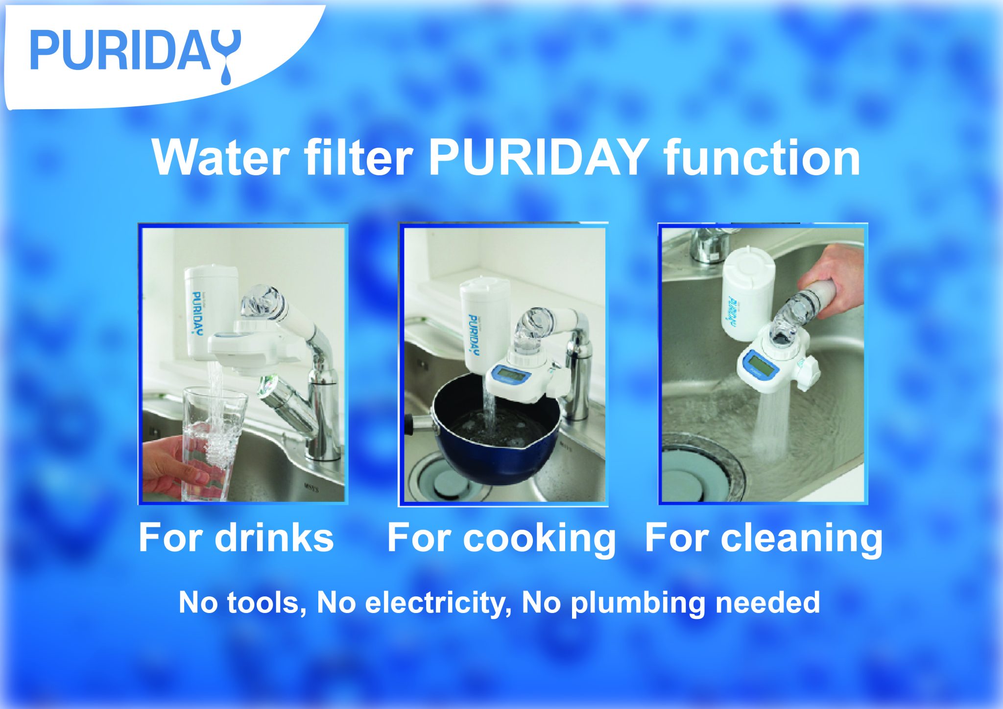 PURIDAY Digital - Faucet Mount Water Purifier | SMARTSHOP