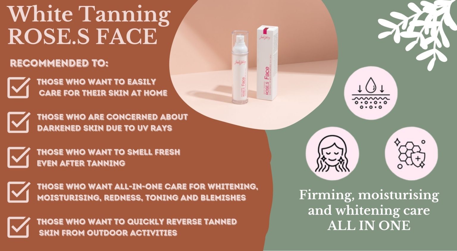White Tanning Rose.S Face | SMARTSHOP