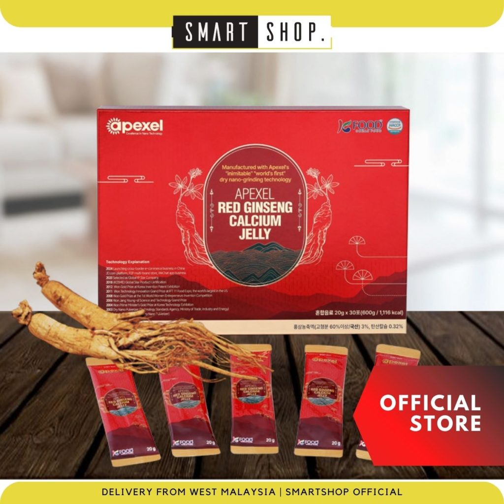 APEXEL Red Ginseng Calcium Jelly Stick (20g x 30 Sticks) | SMARTSHOP